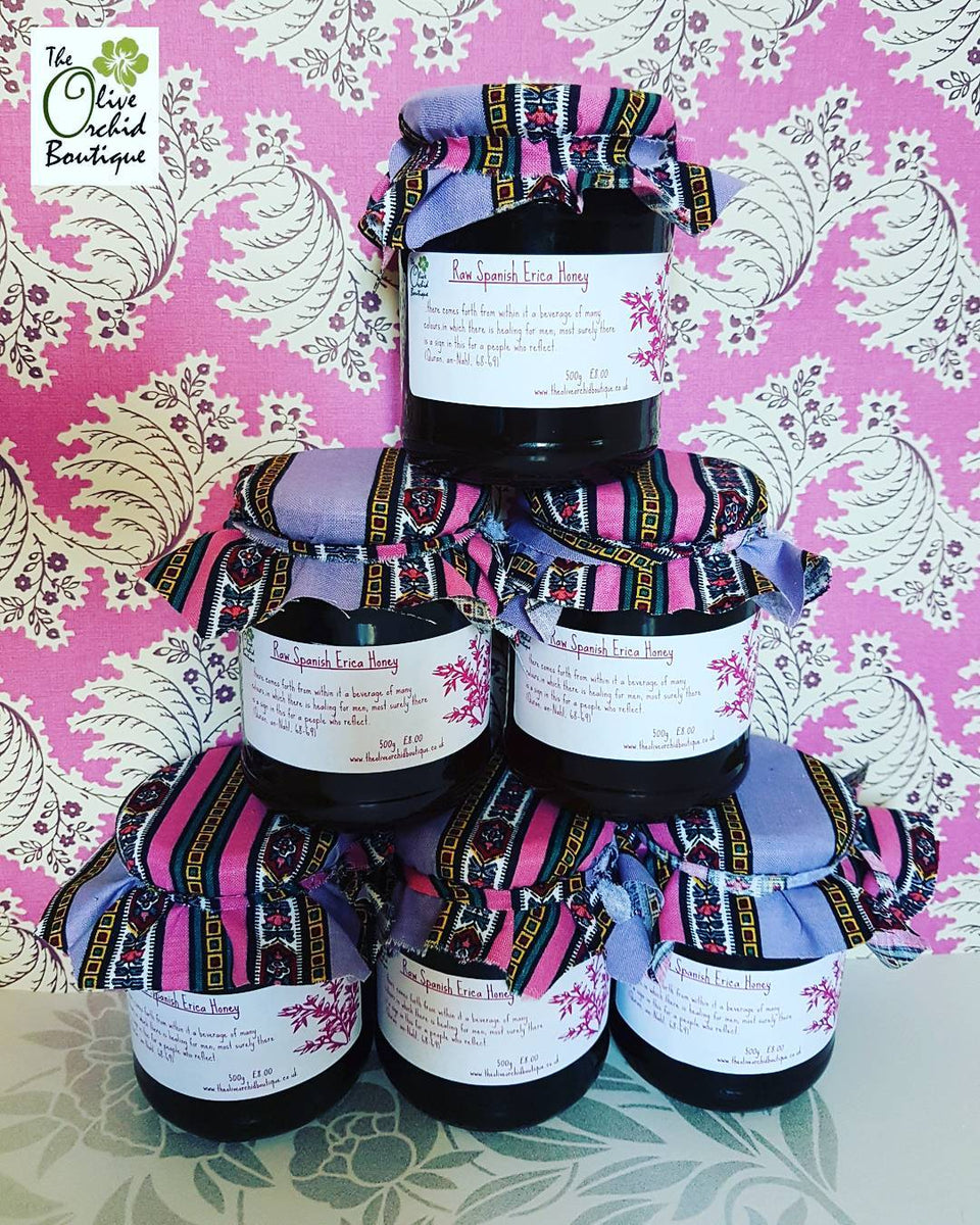 ORGANIC, UNPASTEURISED Raw Spanish Erica Honey 500g – The Olive Orchid ...